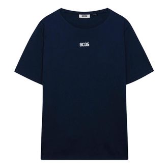 GCDS Gcds, Homme, Tops, Bleu, Taille: S T-shirt Logo Basique