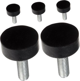 Angoily 5 Stück Teiliges Verstellbare Gummifüße mit Schrauben Möbelhöhenversteller aus Robustem Eisen und Rutschfestem Gummi Stoßdämpfend für Stuhl und Tischb