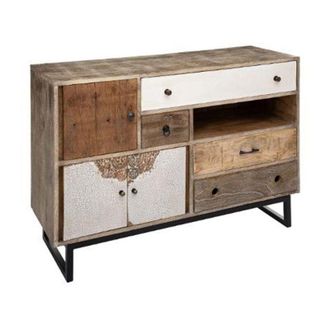 Atmosphera Atmosphera - Buffet 4 Tiroirs et 3 Portes Koval 115cm Naturel