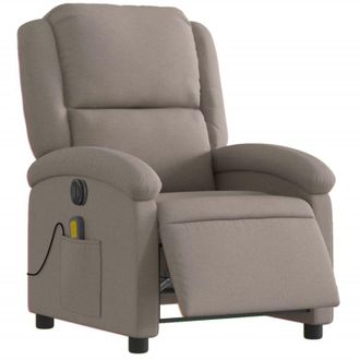 vidaXL Massagesessel Elektrisch Taupe Stoff - Vidaxl