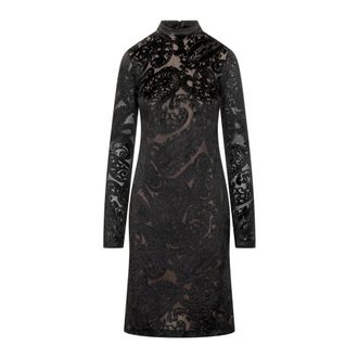 Etro Paisley Muster Samtkleid - - Dresses - Damen - Schwarzk - M