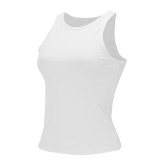 Generic Lot de 2 d&eacute;bardeurs soyeux pour femme - Chemise d&eacute;contract&eacute;e et confortable - D&eacute;bardeur sans manches - Dos nageur - Haut en tricot c&ocirc;tel&eacute; - Chemisier 