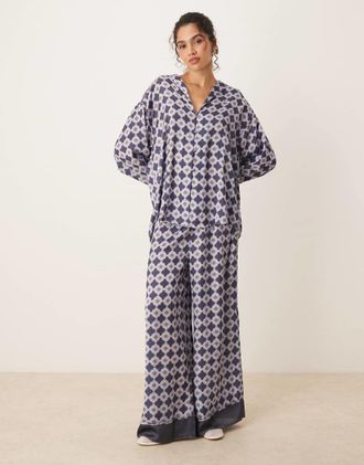 Free People Dreamy Days - Pyjamaset in Marineblau-Kombi