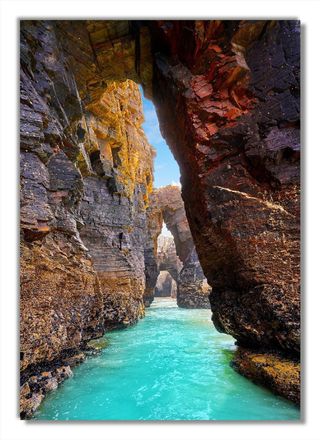 Wallario selbstklebendes Poster - Tor zum Ozean, Aufkleber in Premiumqualit&auml;t, Klebefolie Gr&ouml;&szlig;e: 70 x 100 cm (Riesenposter)