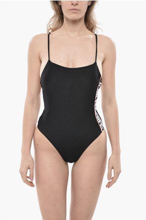 Karl Lagerfeld Solid One-Piece Swimsuit with Side Logo Band size Xs