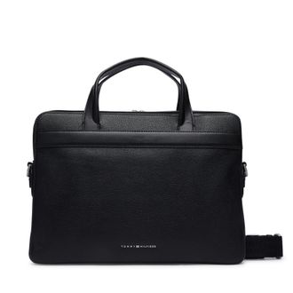 Tommy Hilfiger Laptoptasche Tommy Hilfiger Th Business Leather Computer Bag AM0AM14731 Schwarz