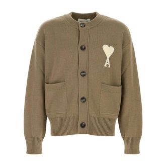 Ami Homme, Pulls, Beige, Taille: XL Ami de Coeur Cardigan