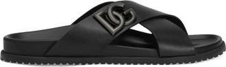Dolce & Gabbana Homme, Chaussures, Noir, Taille: 39 EU Sandale Slide