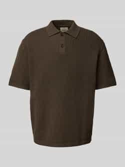 Redefined Rebel Regular Fit Poloshirt mit Strukturmuster Modell FERDINAND