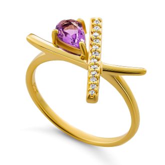 Orphelia Charlotte Damen-Ring aus 925er Sterlingsilber - Gold ZR-7580/A