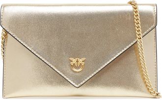 Pinko Handtasche PINKO Flat Purse Mini AI 25-26 PCPL 105347 A2O9 Goldfarben