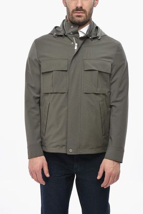Corneliani CIRCLE Windjacke mit Utility-Taschen und Kapuze Corneliani