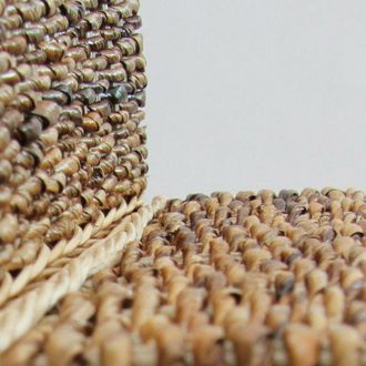 Mendler Lot de 2 chaises M69, banane tressée, pieds marrons