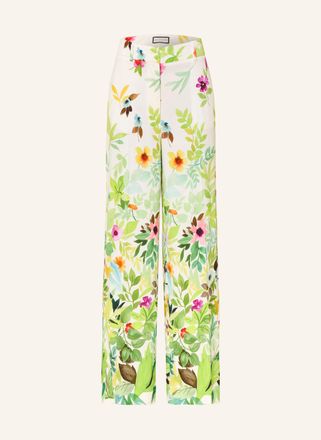 Sem per Lei Sem Per Lei Marlenehose Aus Satin weiss
