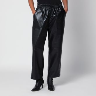 Anine Bing Billy-Hose in Schwarz aus recyceltem Leder