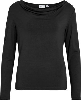 Vila Langarm Pullover mit Rollkragen f&uuml;r Frauen - - Tops - Damen - Schwarzk - XL
