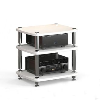 Generic HiFi Regal 4-stufiges Stereo-St&auml;nder, HiFi-Lautsprechergeh&auml;use Mit Vibrationsd&auml;mpfung, Modernes Stereo-Rack Aus Holz for Gaming, Besprechungsr&auml;ume, Wo