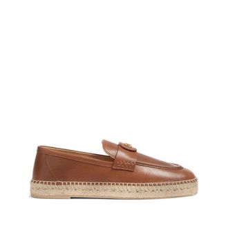 Valentino Garavani Braune Lederschuhe mit VLogo - - Shoes - Herren - Braun - 40 EU