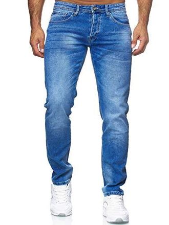 Elara Jeans Homme Slim Fit Denim Stretch Chunkyrayan MEL0502 Hellblau-29W / 34L
