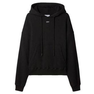Off-white Kapuzenpullover mit gesticktem Logo - - Sweatshirts & Hoodies - Damen - Schwarzk - L
