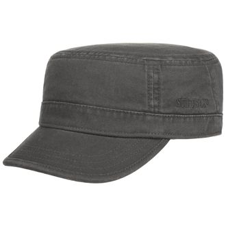 Stetson Gosper Army Cap Urban aus Baumwolle Milit&auml;rcap mit UV-Schutz 40 Damen Herren Sommer Winter dunkelgrau L (58-59 cm)