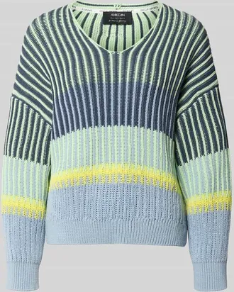 Marc Cain Oversized Strickpullover mit V-Ausschnitt