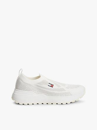 Tommy Hilfiger Baskets slip-on crant&eacute;es en maille &agrave; logo