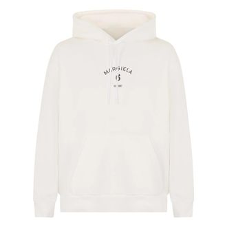Maison Margiela Kapuzenpullover mit Print-Logo - - Sweatshirts & Hoodies - Herren - Wei&szlig; - XL