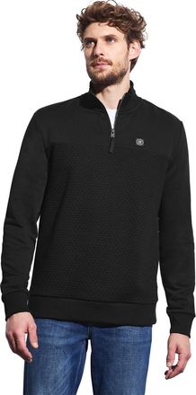 Street One Men Herren Troyer Strukturpullover