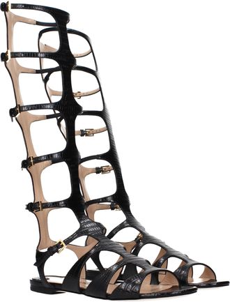 Tom Ford Multi-Strap Leather Sandal - Black