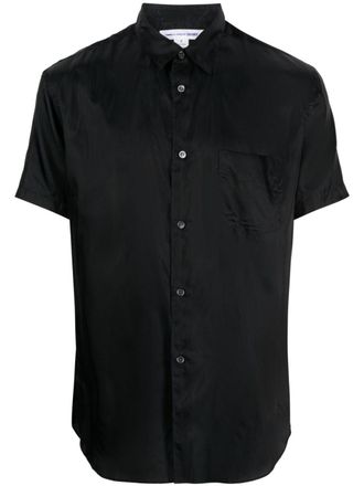 Comme Des Gar&ccedil;ons chemise manches courtes &agrave; finition satin&eacute; - Bleu