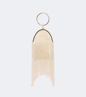 Jimmy Choo London Henkeltasche Raindrops aus Samt mit Zierperlen