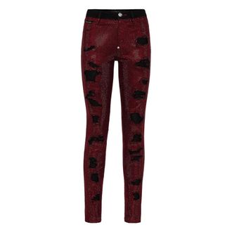 Philipp Plein Jeans Slim Fit - - Jeans - Damen - Rot - W26