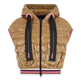 Herno Femme, Vestes, Beige, Taille: 36 FR Hooded Bodywarmer