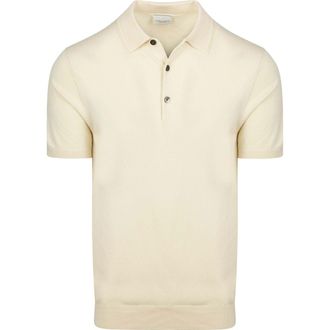 Profuomo Knitted Polo Ecru