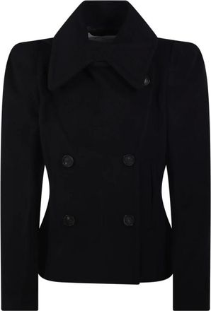 7 For All Mankind Veste crois&eacute;e &agrave; &eacute;paules marqu&eacute;es - Femme - Vestes - Noir - Taille: 38 FR