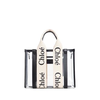 Chlo&eacute; Woody small tote bag in jelly and leather