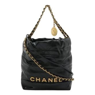 Chanel Pre-owned Sac seau 22 en cuir verni - Femme - Pre-owned - Noir - Taille: ONE Size
