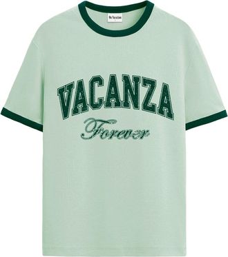 On Vacation T-Shirt aus Bio-Baumwolle mit verk&uuml;rzter Schnittform in