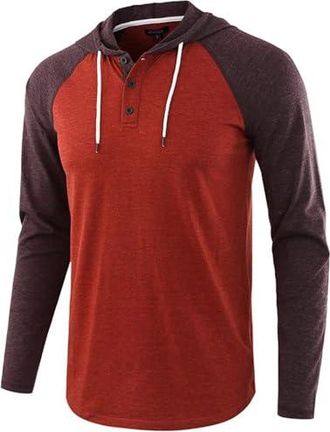 Generic Sweat a Capuche Homme Hooded Sweatshirt Sweats &agrave; Capuche Raglan &agrave; Manches Longues avec Cordon pour Un Style D&eacute;contract&eacute;