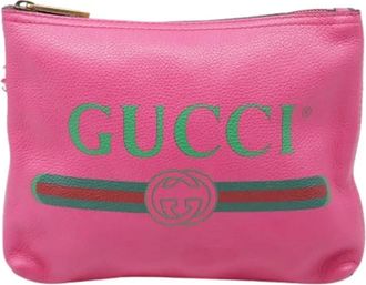 Gucci Pre-owned Medium Portfolio Zipped Clutch Bag - Femme - Pre-owned - Rose - Taille: ONE Size