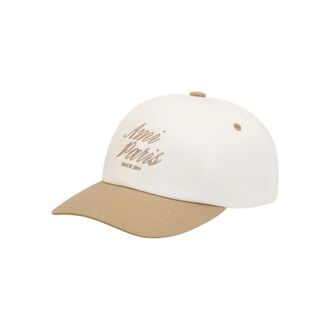 Ami Femme, Accessoires, Beige, Taille: ONE Size Casquette Bicolore en Coton