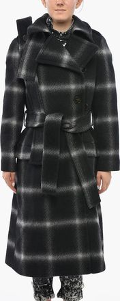 Stella McCartney Wollmantel SOPHIA mit Karomuster und G&uuml;rtel Stella McCartney