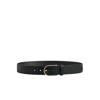 GANT Leder G&uuml;rtel mit Eidechsenmuster - - Accessories - Herren - Schwarzk - ONE SIZE