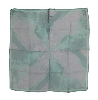 Costume National Womens Green Silk Shawl Foulard Wrap Scarf
