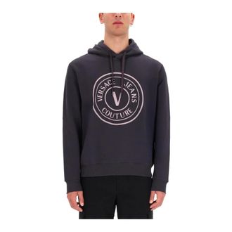 Versace Jeans Couture Logo-Print-Hoodie - - Sweatshirts & Hoodies - Herren - Grau - L