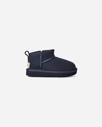 UGG Classic Ultra Mini Boot f&uuml;r Kinder in Blue, Gr&ouml;&szlig;e Twinface