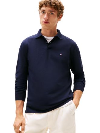 Tommy Hilfiger Herren Poloshirts Langarm in Regular Fit mit Stretch und Bio-Piqu&eacute;-Baumwolle, W&uuml;stenhimmel, XX-Large