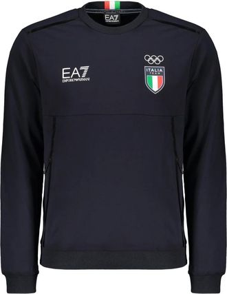 Emporio Armani SweaT-shirt &agrave; capuche avec logo et poche - Homme - Sweatshirts et sweats &agrave; capuche - Bleu - Taille: 2XL