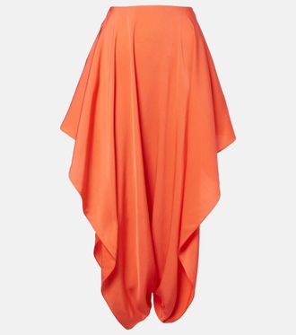 Alaia Ala&iuml;a Jupe midi Peek en cady